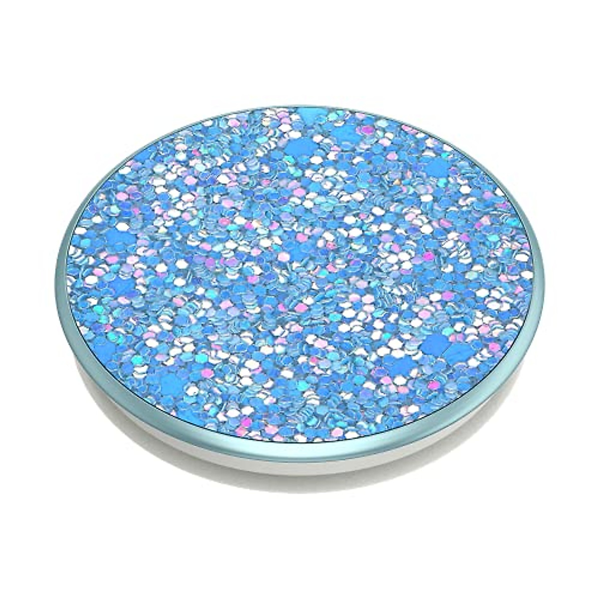 PopSockets PopGrip - Expanding Stand and Grip with a Swappable Top for Smartphones and Tablets - Sparkle Tidal Blue