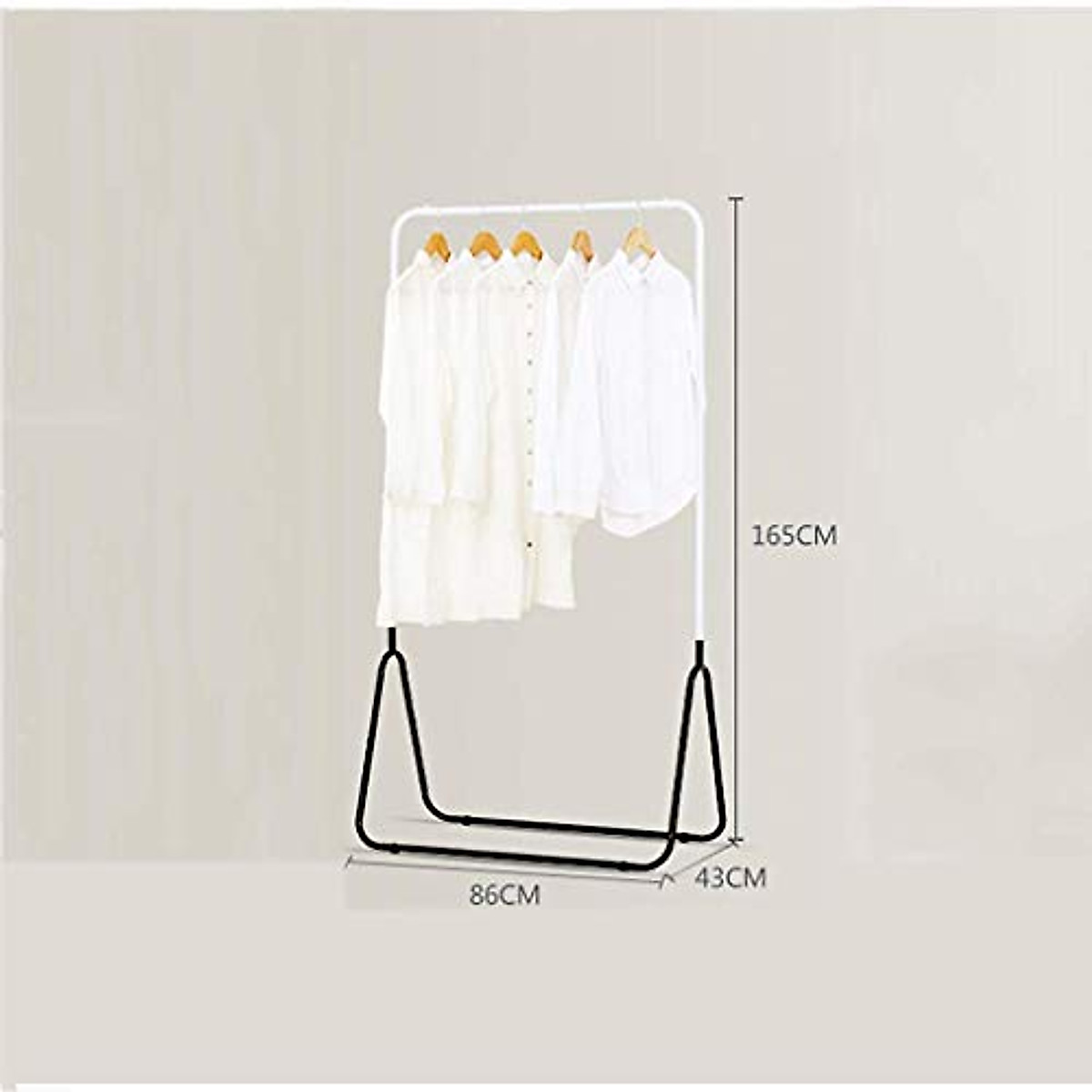 SH-CHEN Drying Rack Floor Metal Indoor and Outdoor Balcony Drying Rack Single Pole Type Hanging Clothes Rack