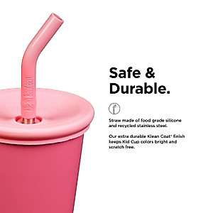 KLEAN KANTEEN Rouge Red Kid Cup with Straw Lid, 1 EA