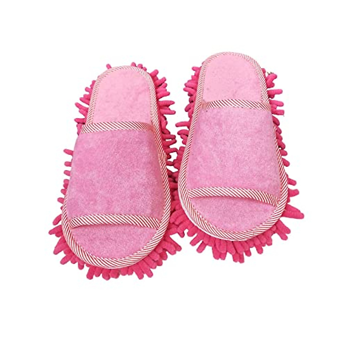 figatia Lazy Mop Slippers Cleaning Sandals Comfortable Cleaner Unisex Silent Mopping Slippers Cleaning Shoes for Floor Polishing Bedroom Bathroom, Pink