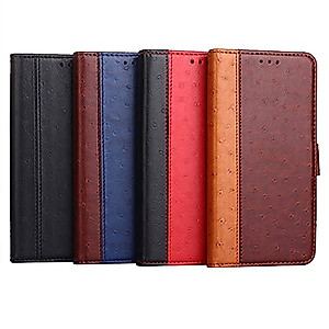 Fansipro Wallet Folio Case for Oppo Reno 2, Premium PU Leather Slim Fit Cover for Reno 2, 3 Card Slots, Well Fit, Red
