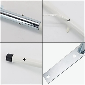 HUAALIUCHE 48" Long RV Bumper-Mounted Clothesline/Bumper Mount Versatile Clothes Line for RV