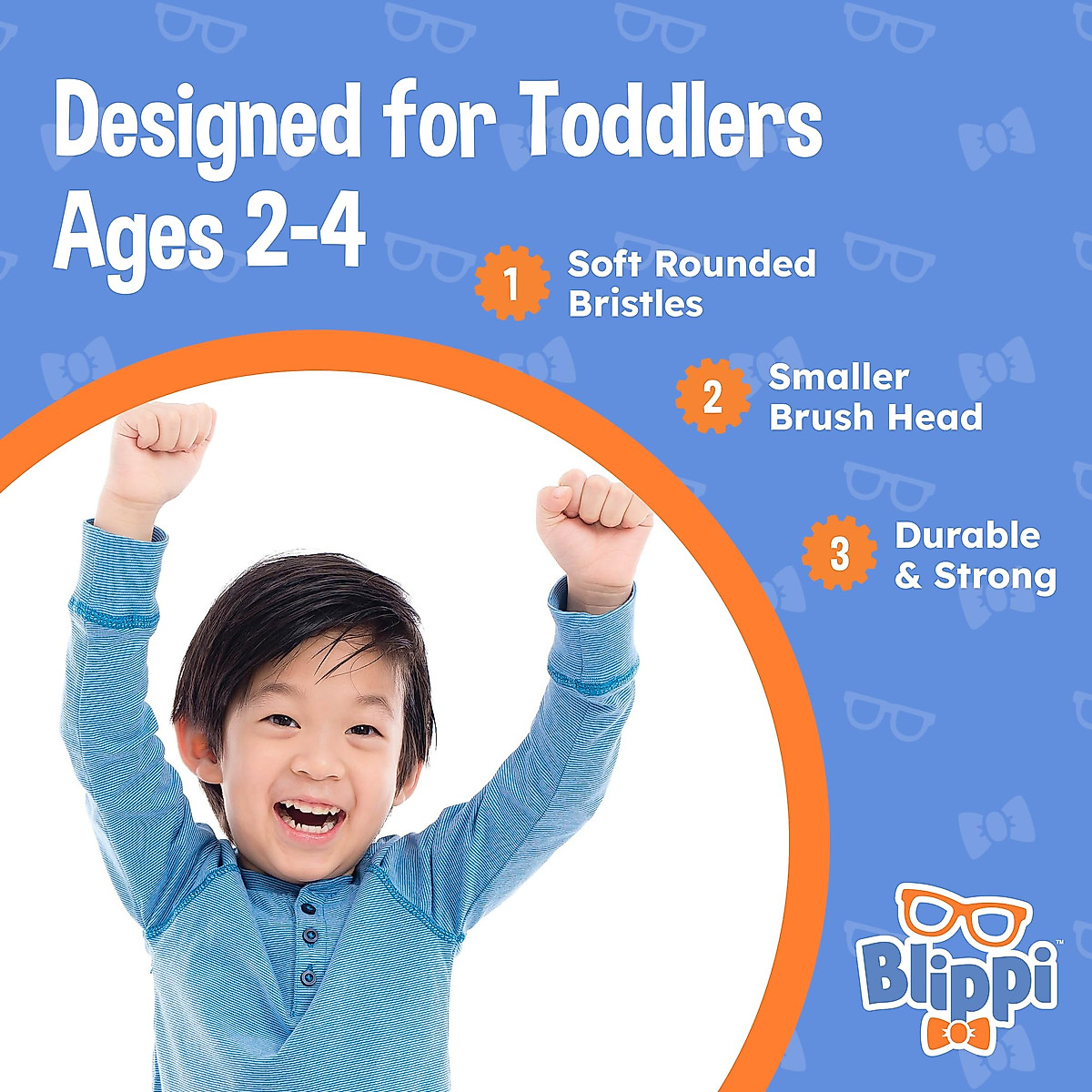 Brush Buddies Blippi Kids Toothbrushes, Manual Toothbrushes for Kids, Toothbrush for Toddlers 2-4 Years, Blippi Childrens Toothbrush, Soft Toothbrushes, 3 Count