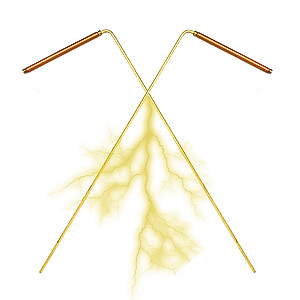 MyDeal Products Solid Copper and Brass Dowsing Rods with Smooth Movement for Tracing Spiritual Energy Chi, Ghost Hunting, Water Divining, Finding Gold, Locating Lost Items or Answering Questions!