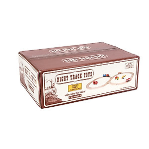 Wooden Train Track 52 Piece Set - 18 Feet Of Track Expansion And 5 Distinct Pieces - 100% Compatible with All Major Brands Including Thomas Wooden Railway System - by Right Track Toys, T