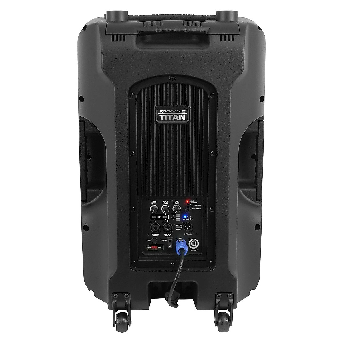 Rockville Titan 15 15" 2000w Powered DJ PA Speaker/Bluetooth/DSP/Wireless Link, Black