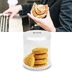 JRing Time Locking Box Timed Lock Storage Container Pantry Self-control 6" Timer Locker for Phone Snacks Food Medicines Credit Card Alcohol Gaming Machine or Other Addictive(White)