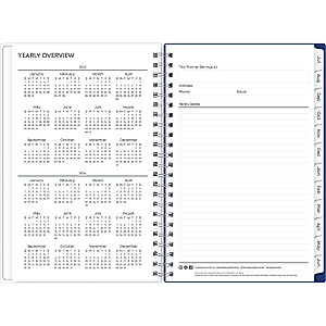 2023-2024 Blue Sky Chanson 5-inch x 8-inch Academic Weekly & Monthly Planner, Blue (128694-A24)