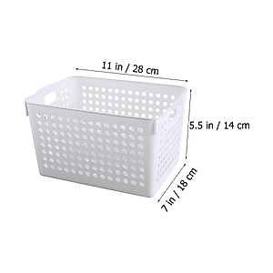 Operitacx 2pcs Box Storage Basket Plastic Storage Bins Woven Storage Baskets Toiletry Containers Files Desktop Organizing Box Desktop Sundry Case Plastic Box Storage Holder Cosmetic Box A4