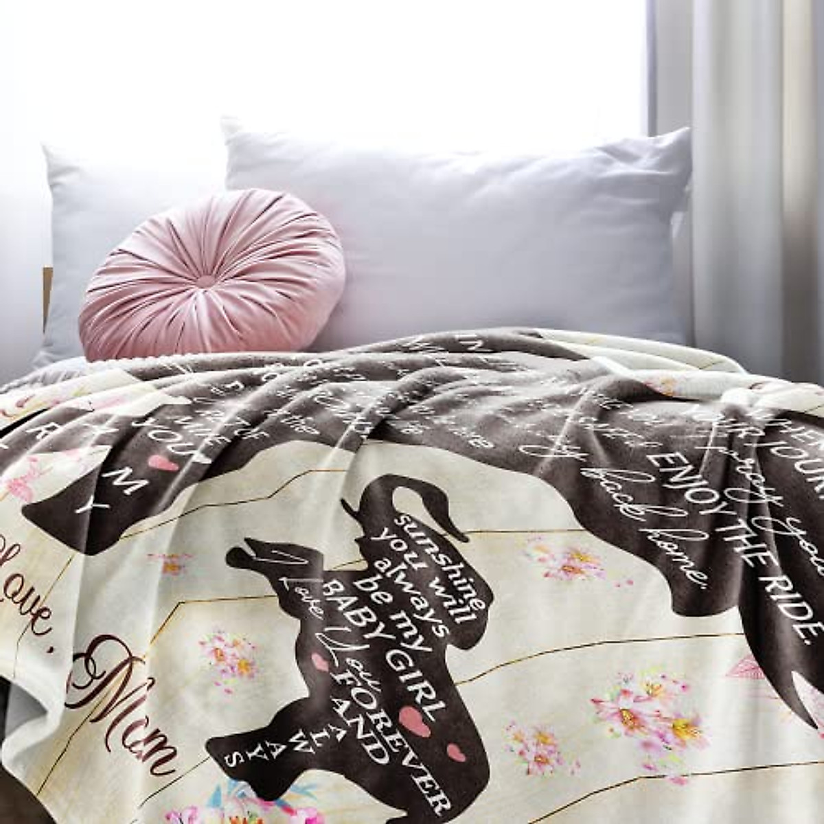 Novifaly Gifts for Daughter from Mom Gifts for My Daughter Blanket Mothers Birthday Gift for Daughter from Mom Best Daughter Gift Ideas for Daughter from Mom Throw Blanket 50×60inch