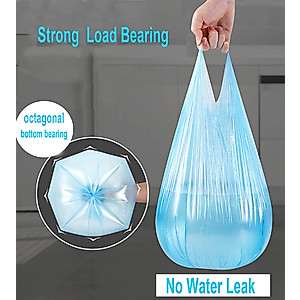 4 GALLON Bathroom Trash Bags, 4 Rolls/100 Counts Small HANDLES Garbage Bags for Office, Bathroom Wastebasket Waste Bin Colorful Portable Rubbish Bags (100)