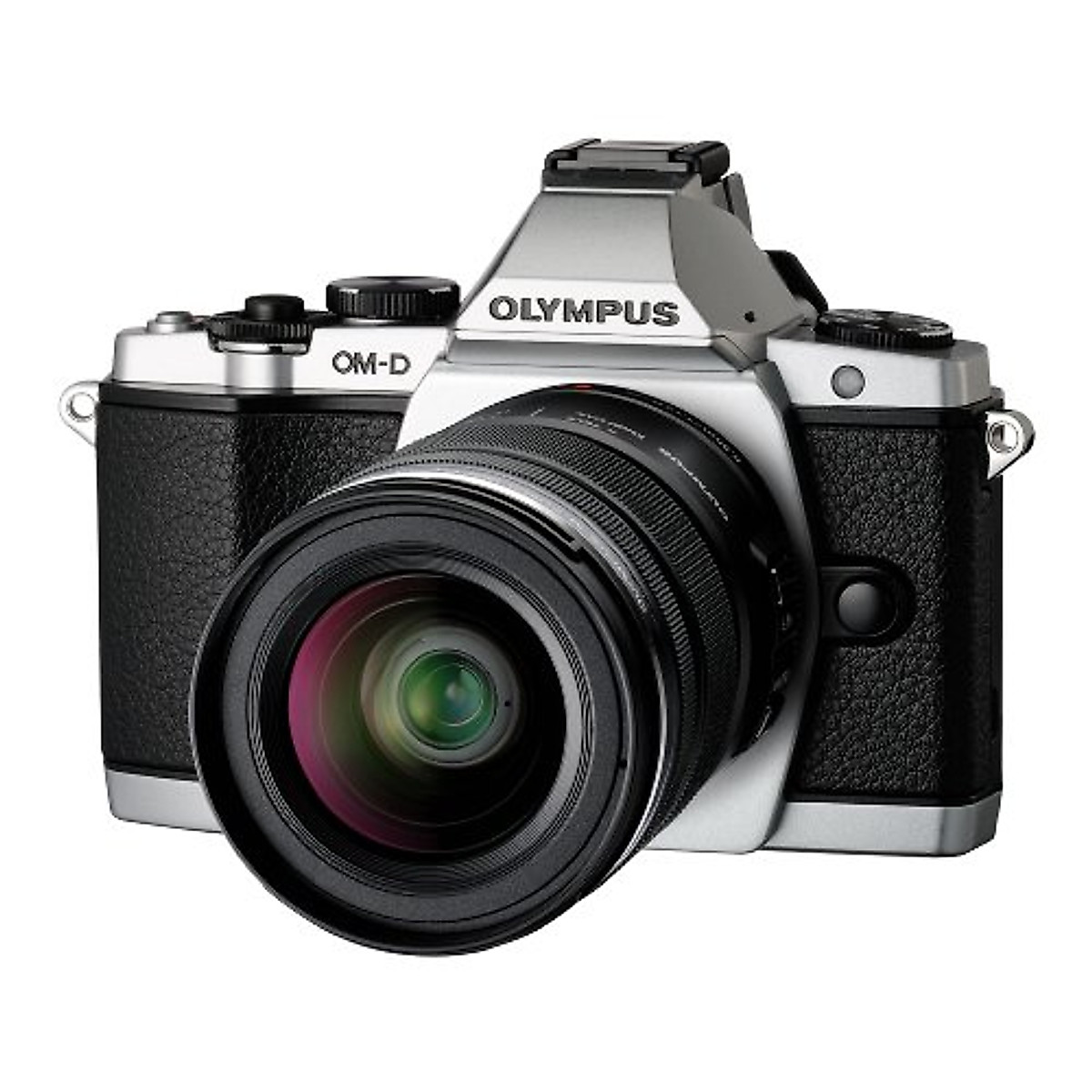 Olympus OM-D E-M5 16MP Live MOS Interchangeable Lens Camera with 3.0-Inch Tilting OLED Touchscreen and 12-50mm Lens (Silver) - International Version (No Warranty)