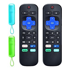 EFGWXYZ 2 Pack Replacement Remote Control Compatible with Roku TV (R-heng-NDHV)