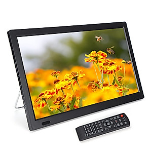 13 Inch Portable TV, 1080P ATSC Digital Car TV, Built-in Rechargeable Battery, ATSC Digital TV Tuner, USB, AV, U Disk, FM Radio, for Car, Travel, Camping, etc