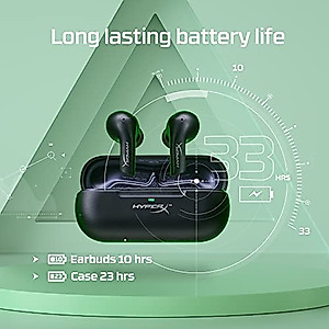 HyperX Cloud Mix Buds - True Wireless Earbuds, Low Latency 2.4GHz Gaming Mode, Bluetooth Compatible, Long-Lasting Battery, 12mm Drivers, 3 Silicone Ear Tip Sizes, DTS Headphone:X