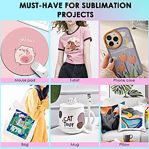 HTVRONT Sublimation Ink Refill for ET2720 ET15000 ET2750 WF7710 WF7720 WF2750 Inkjet Sublimation Printers Press Transfer on Mugs, Pillows, Plates, T-Shirts etc（427ml/4 Colors/Autofill/ICC-Free）…