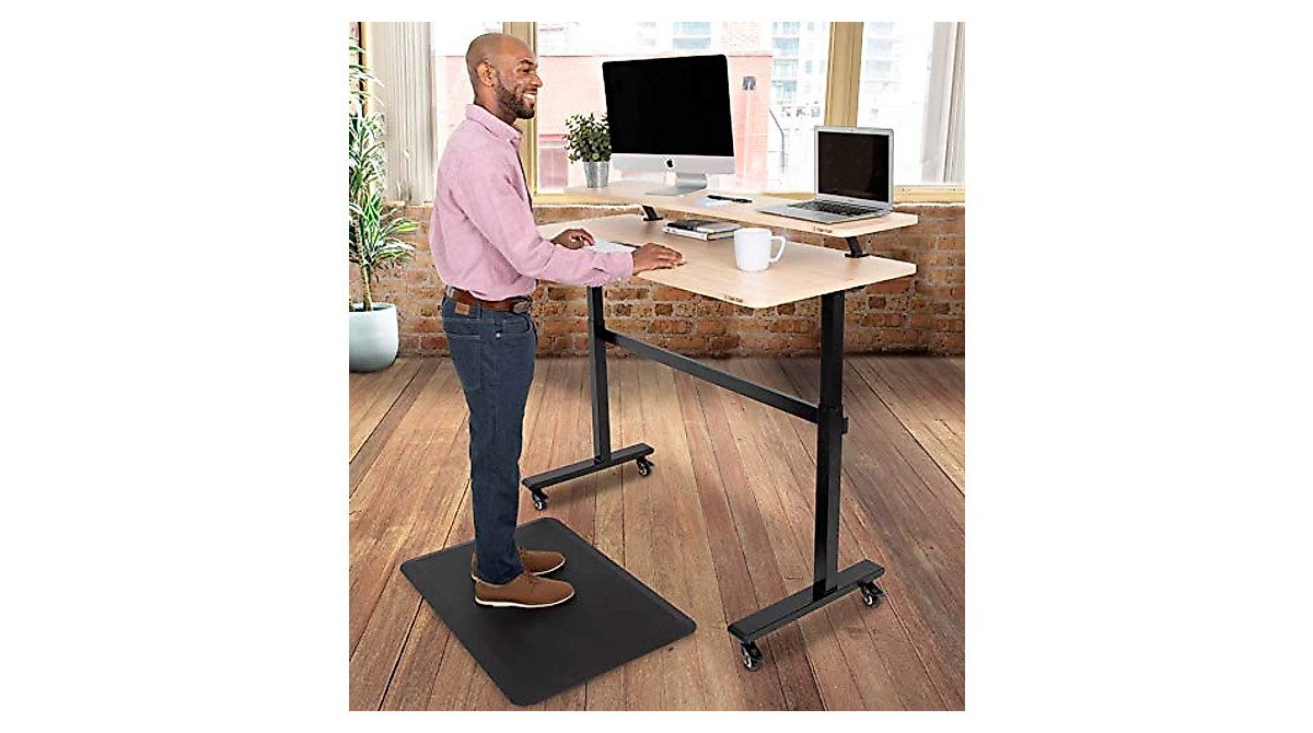 Stand Steady Tranzendesk | 55 Inch Standing Desk with Clamp On Shelf ...
