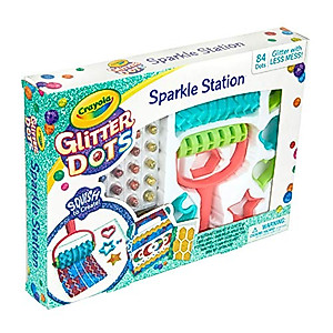 Crayola 04 0704 Glitter Dots Sparkle Station Craft Kit, Gift for Kids Age 6+