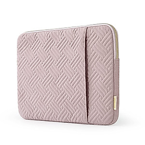 Laptop Sleeve,BAGSMART Laptop Case Cover Compatible with 13-13.3 inch Notebook,MacBook Air,MacBook Pro 14 Inch,Computer,Water Repellent Protective Case with Pocket,Pink