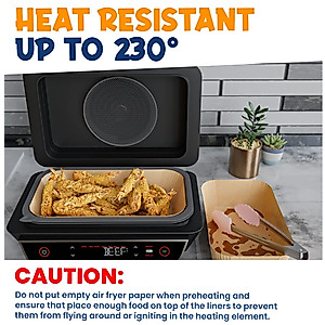 Air Fryer Paper Liners Non Stick Parchment Disposable Paper Liners Compatible with Ninja Smart XL Grill and Air Fryer, 100PCS