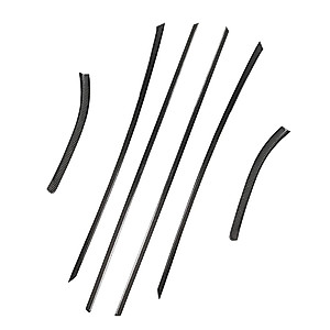 JSWAN 6PCS Real Carbon Fiber Window Molding Trim Fit for Toyota Supra GR A90 MK5 Carbon Fiber Window Seal Strip Cover Car Outside Anti-Scratch Seal Belt