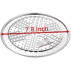 Steaming Plate, 2 Pack 10 Inch Round Food Grade Stainless Steel Steamer Plate for Food Steaming in Kitchen and Outdoors (26 cm)
