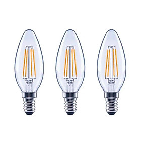 EcoSmart Bulbs 60-Watt Equivalent B11 Dimmable Energy Star Clear Glass Candelabra Vintage Edison LED Light Bulb in Daylight (3-Pack)