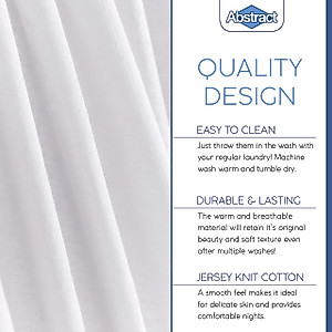 Abstract Baby Solid Jersey Knit Fitted Crib Sheet (24" x 38", White)