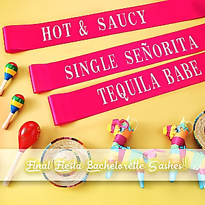 10 Pack Bachelorette Sashes 1 Bride Tribe Sashes and 9 Bridesmaid Sashes Hot Pink Bride Sash for Final Fiesta Bachelorette Maid of Honor Party Decorations Supplies Bridal Shower Favors Gift