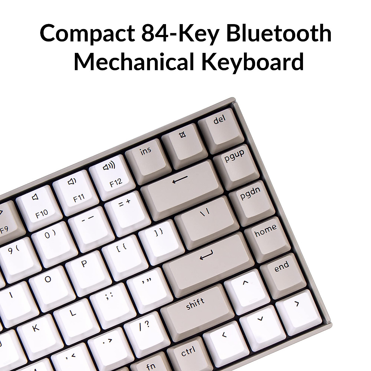 Keychron K2 Hot-swappable Bluetooth Wireless Mechanical Gaming Keyboard for Mac, 75% Layout 84 Keys Multitasking Type-C Wired Computer Keyboard for Windows with Keychron Mechanical Brown Switch