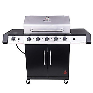 Char-Broil 463468021 Performance TRU-Infrared 5-Burner Cabinet-Style Liquid Propane Gas Grill, Stainless/Black