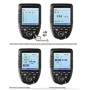 Godox Xpro-F for Fuji Fujifilm TTL Wireless Flash Trigger, 1/8000s HSS, TTL-Convert-Manual Function, Large Screen, 5 Dedicated Group Buttons, 11 Customizable Functions with Cleaning Kit