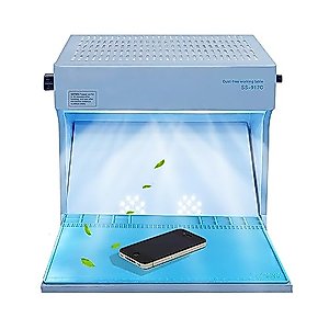 RUTILY Vertical Laminar Flow Hood Air Flow Clean Bench Vertical Laminar Flow Dust-Free Three-Layer Filter Operation Bench and Vertical Laminar Dust Free Room Worktable for Phone LCD Repair