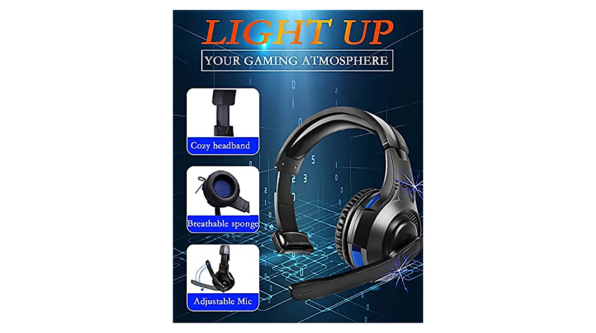 Megadream One Ear Gaming Headset for PS5, Xbox & More