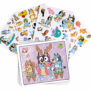 Crayola Bluey Color & Sticker Activity, Bluey Coloring Book, 32 Coloring Pages, Gift for Kids, Ages 3, 4, 5, 6