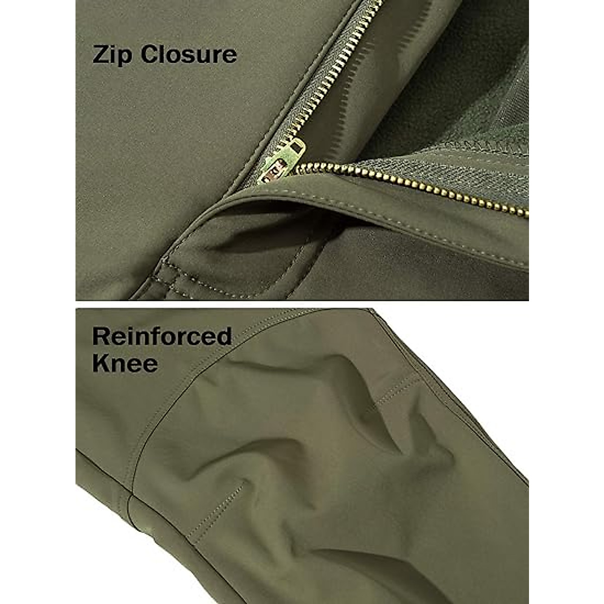 MAGCOMSEN Military Tactical Pants for Men - Fleece Lined Winter Waterproof Snowboarding Hiking Army Pants