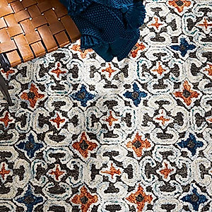 Safavieh Aspen Collection 9' x 12' Blue/Taupe APN294M Handmade Boho Wool & Viscose Area Rug