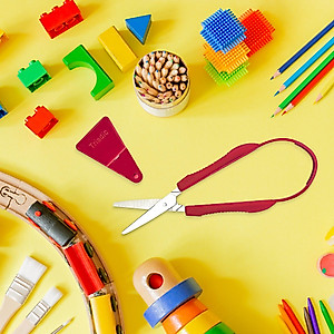 Set of 2 Loop Scissors for Kids Right or Left Handed for Preschools, Schools, Classrooms, Adaptive and Special Needs Children