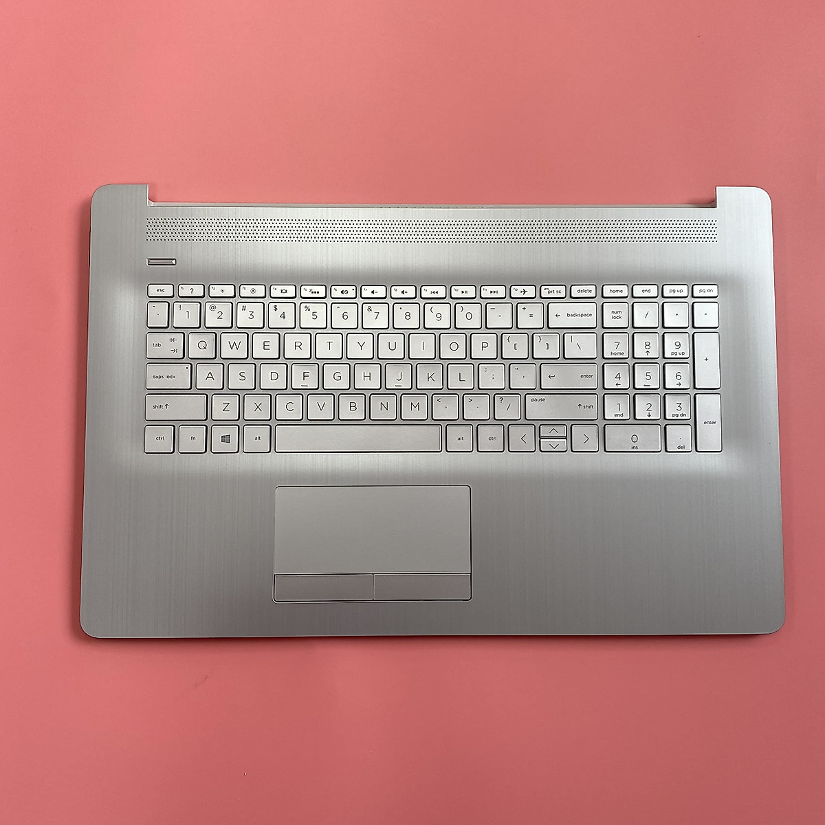 Replacement for HP 17BY 17-by 17CA 17-CA Laptop Upper Case Palmrest Backlit Keyboard Touchpad Assembly Part with ODD L92783-001 6070B1308113 Top Cover Sliver 2020 Year