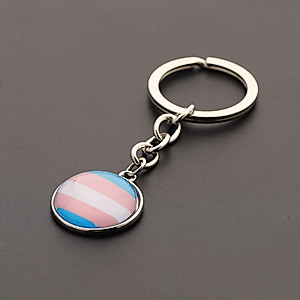 CHOORO Gay Pride Gift LGBT Keychain Rainbow Pride Keychain LGBT Jewelry Bisexual Pride Gift Transgender Pride Gift (Trans(keychain))