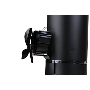 Tomersun New Designed Stove Pipe Fan for Incline Surface Fixed on The Chimney Pipe of Wood/Log Burner/Fireplace
