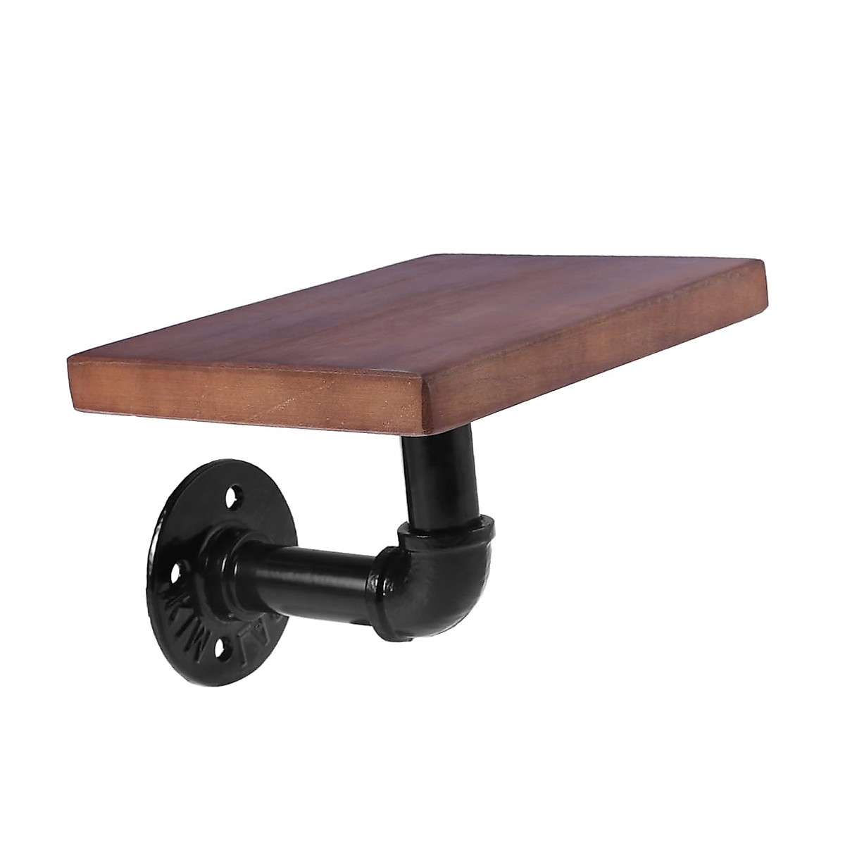 LIFKOME 3pcs Industrial Floating Wall Shelves Wall Mounted Shelves Floating Shelves Wall Mounted Floating Wood Shelves Wall Hanging Wall Mounted Plant Holder Shelf Metal Wooden Iron Tube