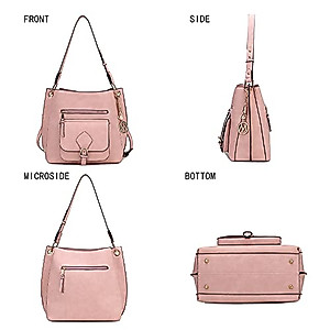 MKF Fashion Hobo Bag for Women – PU Leather Top Handle Handbag Purse – Crossbody Shoulder Strap Lady Pocketbook Ivette Navy