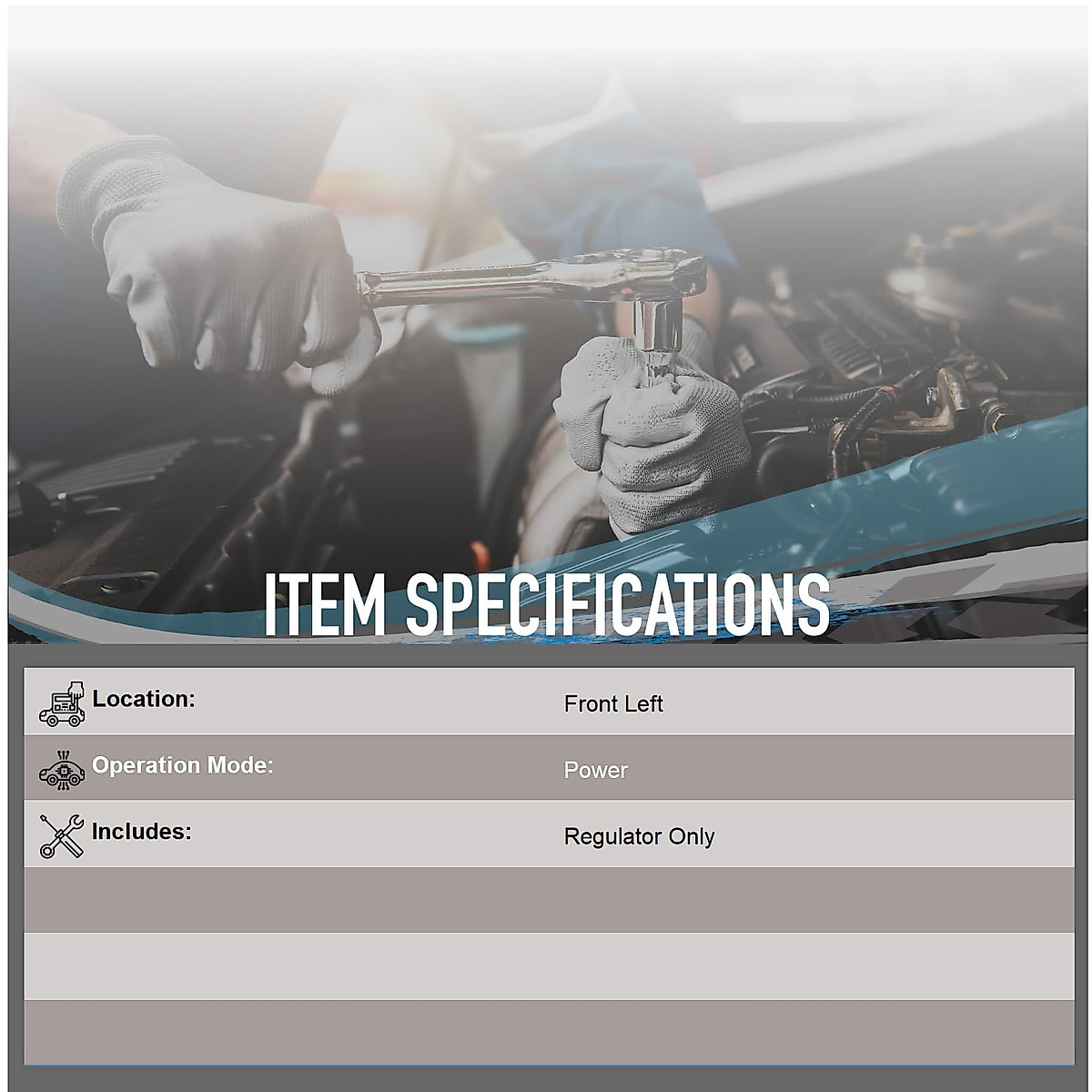 New Front Left Window Regulator Compatible With Toyota Tacoma 2005-2015 2016 2.7L 3.5L 4.0L Pre Runner, SR, SR5, TRD, X-Runner Driver Side 6980204040 69802-04040 85720AE010 85720-AE010 11R123 740-610