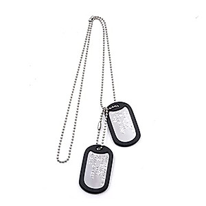 Stainless Steel Military Dog Tag Set Halloween Costume