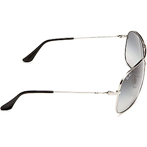 Ray-Ban RB3267 Metal Aviator Sunglasses, Silver/Gray Gradient, 64 mm