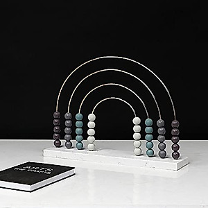 Modern Minimalist Living Room Entrance Bookcase Marble Metal Arched Decoration Model Room Desktop Light Decorations