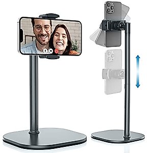 Cooper ChatStand, Height Adjustable Cell Phone Stand for Desk | Cell Phone Holder, Desk Phone Stand for Recording, iPhone Stand for Desk Accessories, iPhone Phone Holder Stand Office (Metallic Gray)