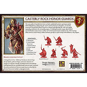 CMON A Song of Ice and Fire Tabletop Miniatures Game Casterly Rock Honor Guards Unit Box - Elite Protectors for Epic Battles! Strategy Game, Ages 14+, 2+ Players, 45-60 Minute Playtime, Made