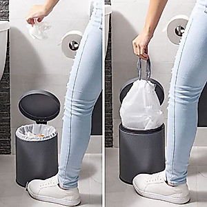 Plasticplace Custom Fit Trash Bags │ simplehuman (x) Code D Compatible (100 Count) │ White Drawstring Garbage Liners 5.3 Gallon / 20 Liter │ 15.75" x 28"